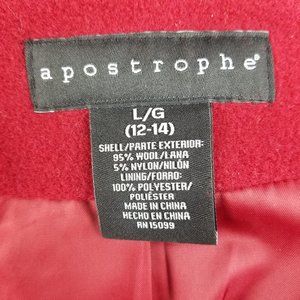 Apostrophe | Jackets & Coats | Red Winter Apostrophe Coat | Poshmark